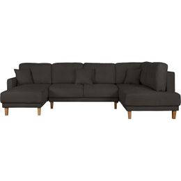 Home Affaire Wohnlandschaft &raquo;TRIPLO U-Form wahlweise mit Schlaffunktion, B/T/H: 310/192/90 cm&laquo; Schlafsofa, auch mit Bettkasten, Steppung im 