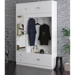 borchardt M&ouml;bel BORCHARDT M&Ouml;BEL Garderobenschrank &raquo;Kompakta&laquo; H&ouml;he 202 cm wei&szlig; matt/wei&szlig; Hochglanz wei&szlig; matt