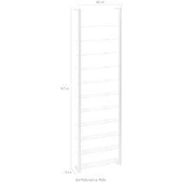 SPINDER DESIGN Wandregal &raquo;CUBIC&laquo; Metall, Tiefe 13 cm silber Glas, Metall