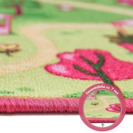 ANDIAMO Kinderteppich »Straße, LAGERRÄUMUNG!« rechteckig 5 mm Höhe Straßen-Spiel-Teppich, Sonderposten, für Mädchen & Jungen pink; Höhe 7 mm...