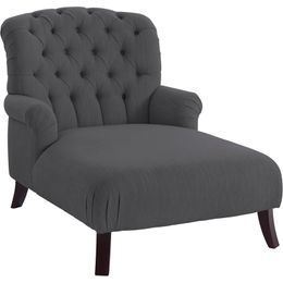 Home Affaire Loveseat &raquo;Amiens Sessel Loungesessel&laquo; mit wundersch&ouml;ner Knopfheftung im R&uuml;cken grau Struktur fein (100% Polyester);Samtoptik (100% 
