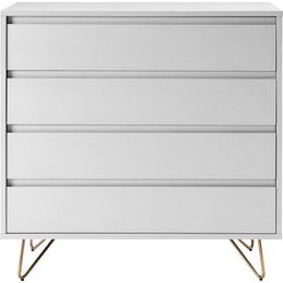 Salesfever Kommode &raquo;Bolton - Stilvolles Sideboard&laquo; in tollen Farben, Sideboard, Flurschrank, Anrichte wei&szlig; MDF, Metall