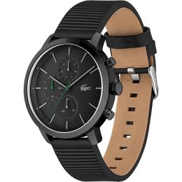 Lacoste Herren &raquo;REPLAY&laquo; Quarzuhr, Armbanduhr, Herrenuhr, Datum, Lederarmband schwarz