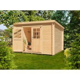 Kiehn-Holz Gartenhaus &raquo;Hummelsee 3&laquo; beige Holzwerkstoff
