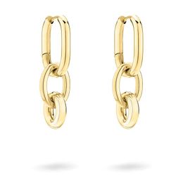 Liebeskind Berlin Damen Paar Creolen &raquo;Schmuck Geschenk Edelstahl Ohrringe Modern Knot&laquo; Einh&auml;nger abnehmbar gold