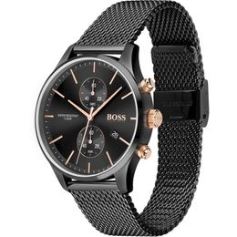 BOSS Herren BOSS Chronograph &raquo;ASSOCIATE&laquo; Quarzuhr, Herrenuhr, Armbanduhr, Stoppfunktion, Edelstahlarmband schwarz