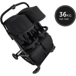 hauck Zwillingsbuggy &raquo;Swift X Duo, black&laquo; 30 kg extrem schmal schwarz Zwillingsbuggy