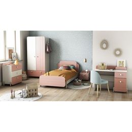 Demeyere Group Kinderschreibtisch &raquo;Jade&laquo; Schublade, Stauraum, Runde Knopfgriffe mit Ros&eacute;gold-Finish rosa