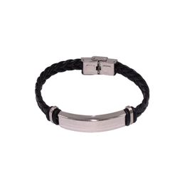 Firetti Herren Lederarmband &raquo;Schmuck Geschenk Armschmuck ID-Armband- Optik&laquo; Made in Germany schwarz