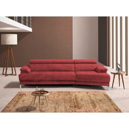 Egoitaliano Ecksofa &raquo;Soul, extravagantes Designsofa, Megasofa, super bequem, tolle Details&laquo; mit Trapez-Abschlu&szlig;element, inkl verstellbarer Kopfteile rot Luxus-