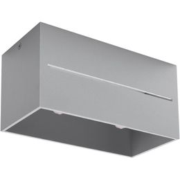 SOLLUX LIGHTING Deckenleuchte »LOBO« G9 1 Stk. Lineare Perforation des Lampenschirms Grau