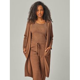 YOU LOOK PERFECT Strickjacke 'BLOSSOM' Damen Gr&ouml;&szlig;e L cognac