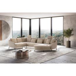 Sit & More sit&more Wohnlandschaft &raquo;Soul U-Form&laquo; wahlweise mit Bettfunktion und Schubkasten beige 100% Polyester