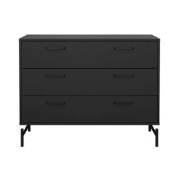 Inosign Kommode &raquo;Dana, Aufbewahrung, Schubladenschrank, Stauraum&laquo; Sideboard mit 3 Schubladen, Metallbeine, Breite 99 cm schwarz Spanplatte