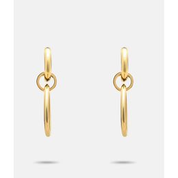 Liebeskind Berlin Damen Paar Creolen &raquo;Schmuck Geschenk Edelstahl Ohrringe The D-Link Statement&laquo; gold
