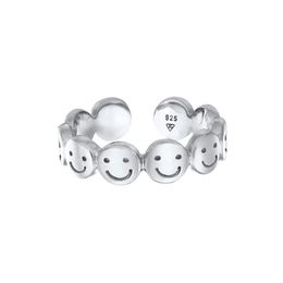 Elli Damen Fingerring &raquo;Bandring Smiling Offen 925 Silber&laquo;