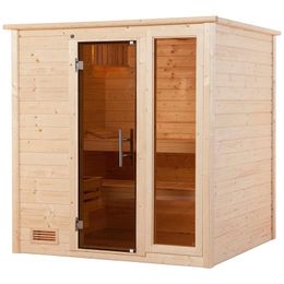 Weka Sauna &raquo;Bergen&laquo; ohne Ofen beige