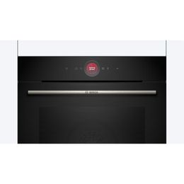 Bosch Einbaubackofen Serie 8 &raquo;HBG7341B1&laquo; mit Teleskopauszug nachr&uuml;stbar Air Fry f&uuml;r knusprige Lebensmittel & Reinigungsunterst&uuml;tzung schwarz 