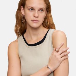 Liebeskind Berlin Damen Armband &raquo;Schmuck Geschenk Edelstahl Textil Armkette The D-Link Mini&laquo; rosa