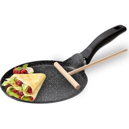 Stoneline Cr&ecirc;pepfanne Aluminiumguss &Oslash; 25 cm, Induktion, mit Teigverteiler grau