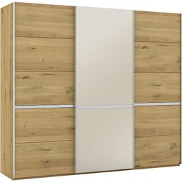 Musterring Schwebet&uuml;renschrank &raquo;Savona, Kleiderschrank, Schrank, Garderobe, mit Schiebet&uuml;ren&laquo; Teilmassiv Bianco-Eiche, mit Spiegel oder Glas, MADE IN GERMANY, 
