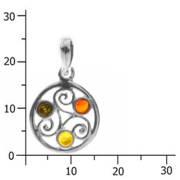 OSTSEE-SCHMUCK Damen OSTSEE-SCHMUCK Kettenanh&auml;nger &raquo; Anh&auml;nger Keltische Fibel Anh&auml;nger Keltische Fibel&laquo; (1 Stk. tlg.) wei&szlig;