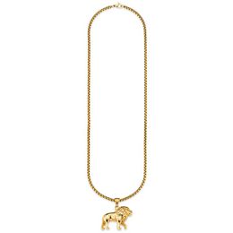 Bruno Banani Herren Kette mit Anh&auml;nger &raquo;Schmuck Geschenk Halskette L&ouml;we Venezianerkette&laquo; gold