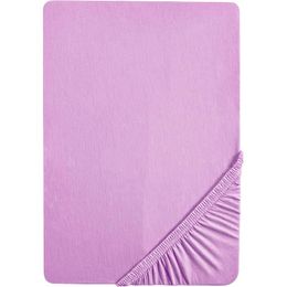 Biberna Spannbettlaken &raquo;Pepe&laquo; weicher Frottee-Stretch viola Obermaterial: 80% Baumwolle, 20% Polyester B/L: 200 cm