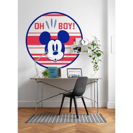 Komar Wandtattoo &raquo;selbstklebendes Vlies - Mickey Oh Boy - Gr&ouml;&szlig;e 125 x 125 cm&laquo; rund und selbstklebend bunt Folie