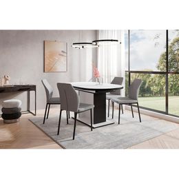 OTTO home Essgruppe &raquo;Basel, Tischgruppe mit 4 St&uuml;hlen, Esstisch ausziehbar 140 - 180 cm&laquo; Set, Otto's DAUERTIEFPREIS, 5 Stk. tlg. BESTSELLER, 