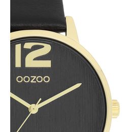 Oozoo Damen Oozoo Quarzuhr Armbanduhr, Damenuhr, Lederarmband schwarz