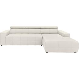 DOMO collection Ecksofa »Brandon große Ausführung B/T/H: 289/177/80 cm, auch in Leder und Cord« mit Kopfteilverstellung, wahlweise...