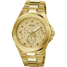 Guess Herren &raquo;DASHBOARD&laquo; Quarzuhr, Armbanduhr, Herrenuhr, Datum, 12/24-Std.-Anzeige gold