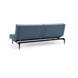 INNOVATION LIVING Schlafsofa &raquo;Splitback bequem durch Federkern, R&uuml;ckenlehne verstellbar,&laquo; mit dunklen Styletto Beinen, in skandinavischen Design blau 
