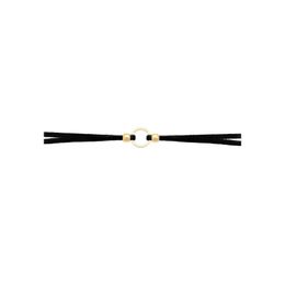 Elli Damen Collier &raquo;Halsband schwarz Choker mit Kreis 925 Silber&laquo; gold