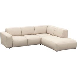 FLEXLUX Ecksofa &raquo;Lucera, super Sitzkomfort durch Kaltschaum im Sitz, L-Form&laquo; modern & anschmiegsam, Designsofa, modernes skandinavisches Design wei&szlig; 