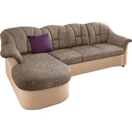 DOMO collection Ecksofa »Flores Schlafsofa, B/T/H: 233/142/86 cm, L-Form« wahlweise mit Bettfunktion, wahlweise mit Federkern, auch in Leder...