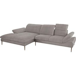 W.Schillig Ecksofa &raquo;enjoy&MORE, Designsofa, bequem, elegant und zeitlos, L-Form&laquo; Sitztiefenverstellung, F&uuml;&szlig;e bronze pulverbeschichtet, Breite 340 cm 