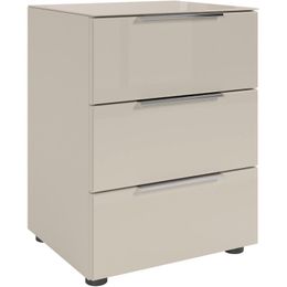 HBZ-MEBLE HBZ Kommode &raquo;Santorin Nachtkonsole, BxHxT 45x61x40 cm&laquo; 1 Stk. tlg. Breite 45cm, Softclose f&uuml;r Schubk&auml;sten, Melaminbeschichtung beige Holzwerkstoff