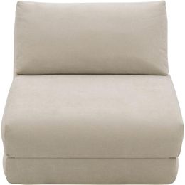 LeGer Home by Lena Gercke Sessel &raquo;Amara&laquo; Schlafsessel ausklappbar, Bettsessel, mit Rasterung silber 100% Polyester