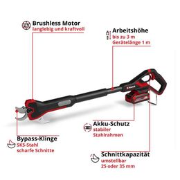 Einhell Akku-Astschere &raquo;GP-LS 18/35 Li BL-Solo&laquo; () ohne Akku und Ladeger&auml;t M&uuml;heloses Schneiden von &Auml;sten mit bis zu 35 mm Dicke