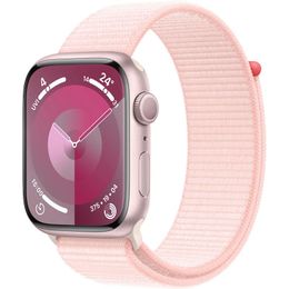 Apple Smartwatch »Watch Series 9 Aluminium« (4, 5 cm / 1, 77 ′′) Watch OS 10;EKG;Blutsauerstoff App;Herzfrequenz Rosa