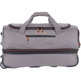 Travelite Herren Travelite Reisetasche &raquo;BASICS, verschiedene Gr&ouml;&szlig;en und Farben&laquo; Duffle Bag Reisegep&auml;ck Sporttasche Reisebag mit Trolleyfunktion grau