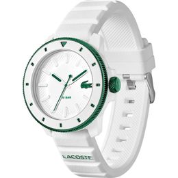 Lacoste Herren Quarzuhr &raquo;Lacoste.12.12 SCUBA&laquo; Armbanduhr, Herrenuhr, Silikonarmband, analog wei&szlig;