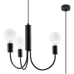 SOLLUX LIGHTING Kronleuchter »PICCOLO« E27 1 Stk. Slush -Einstellung Schwarz