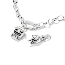 Thomas Sabo Damen Thomas Sabo Charm-Einh&auml;nger &raquo;Thomas Sabo Wednesday Schreibmaschine Charm - Connect&laquo; mit Zirkonia (synth.)