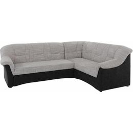 DOMO collection Ecksofa »Sarafina zeitlos und komfortabel, optional mit Federkern, L-Form« wahlweise mit Bettfunktion schwarz/weiß/grau