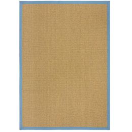 FLAIR RUGS Teppich &raquo;Sisal Look&laquo; rechteckig 6 mm H&ouml;he Sisal Look Border Indoor Outdoor Bodenl&auml;ufer Teppich blau Kunstfaser