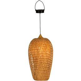 LED Pendelleuchte &raquo;Sunshine Bliss Solarpendel Outdoor Bambus/Rattan/Kunststoff/Metall&laquo; 1 Stk. Warmwei&szlig; Solar beige