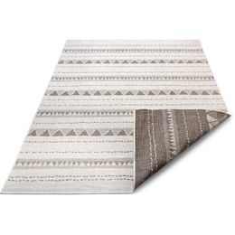 NORTHRUGS Teppich »Bahamas Wendeteppich« rechteckig 5 mm Höhe In-& Outdoor, Wetterfest, Balkon, Garten, Wohnzimmer, Wasserfest linen white...
